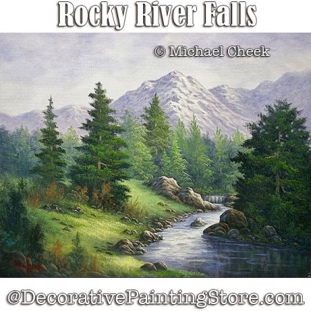 Rocky River Falls Painting Pattern - Michael Cheek, CHEEK24020 at ...