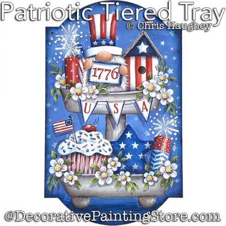Patriotic Tiered Tray Painting Pattern PDF DOWNLOAD - Chris Haughey ...