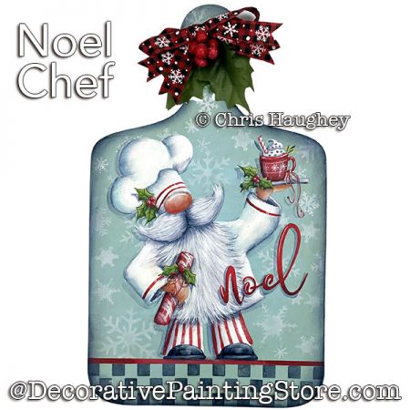 Noel Chef Plaque Painting Pattern PDF DOWNLOAD - Chris Haughey ...