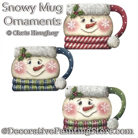 Snowy Mug Ornaments Painting Pattern PDF DOWNLOAD - Chris Haughey ...