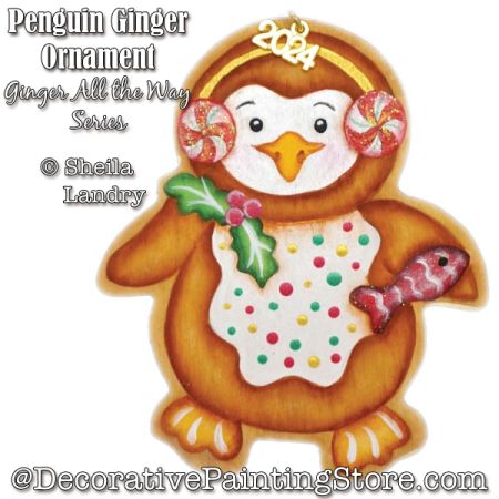 Penguin Ginger Ornament - Ginger All the Way Series Painting Pattern ...