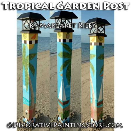 Tropical Garden Post DOWNLOAD, MRD17001EP at Decorative Painting Store