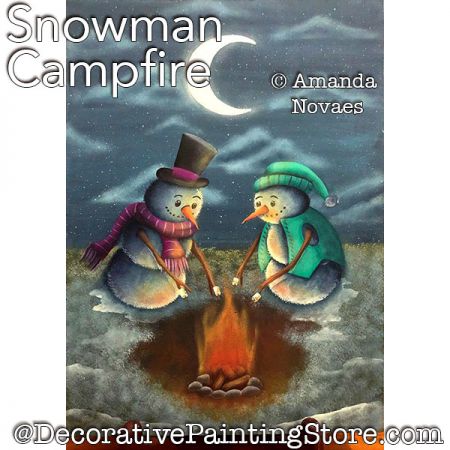 Snowman Campfire Painting Pattern PDF DOWNLOAD - Amanda Novaes ...
