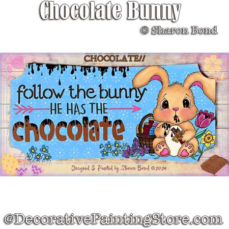 Chocolate Bunny Painting Pattern - Sharon Bond, SB24057 at Decorative ...
